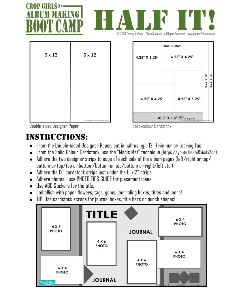 BASIC “BOOT CAMP” LAYOUT! – Tammy McEwen – Photos2Albums